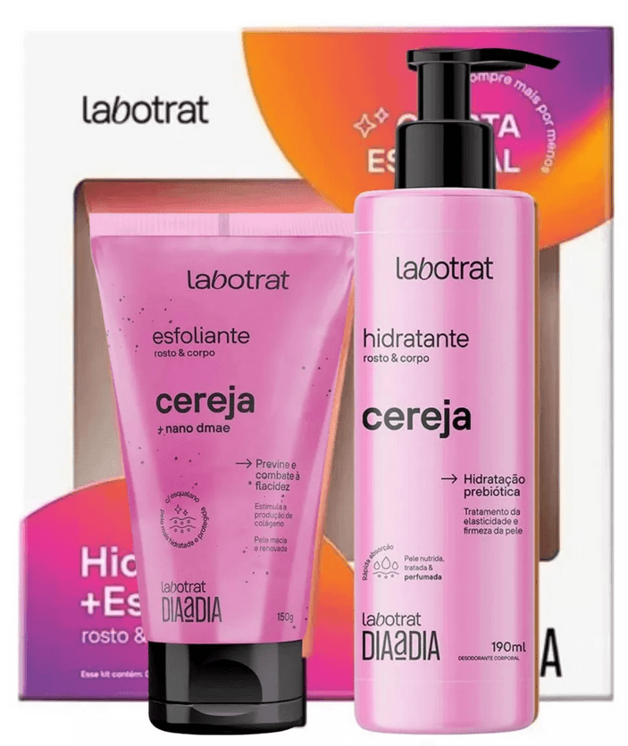 Kit Esfoliante Labotrat Cereja 150G+Hidrat 190Ml