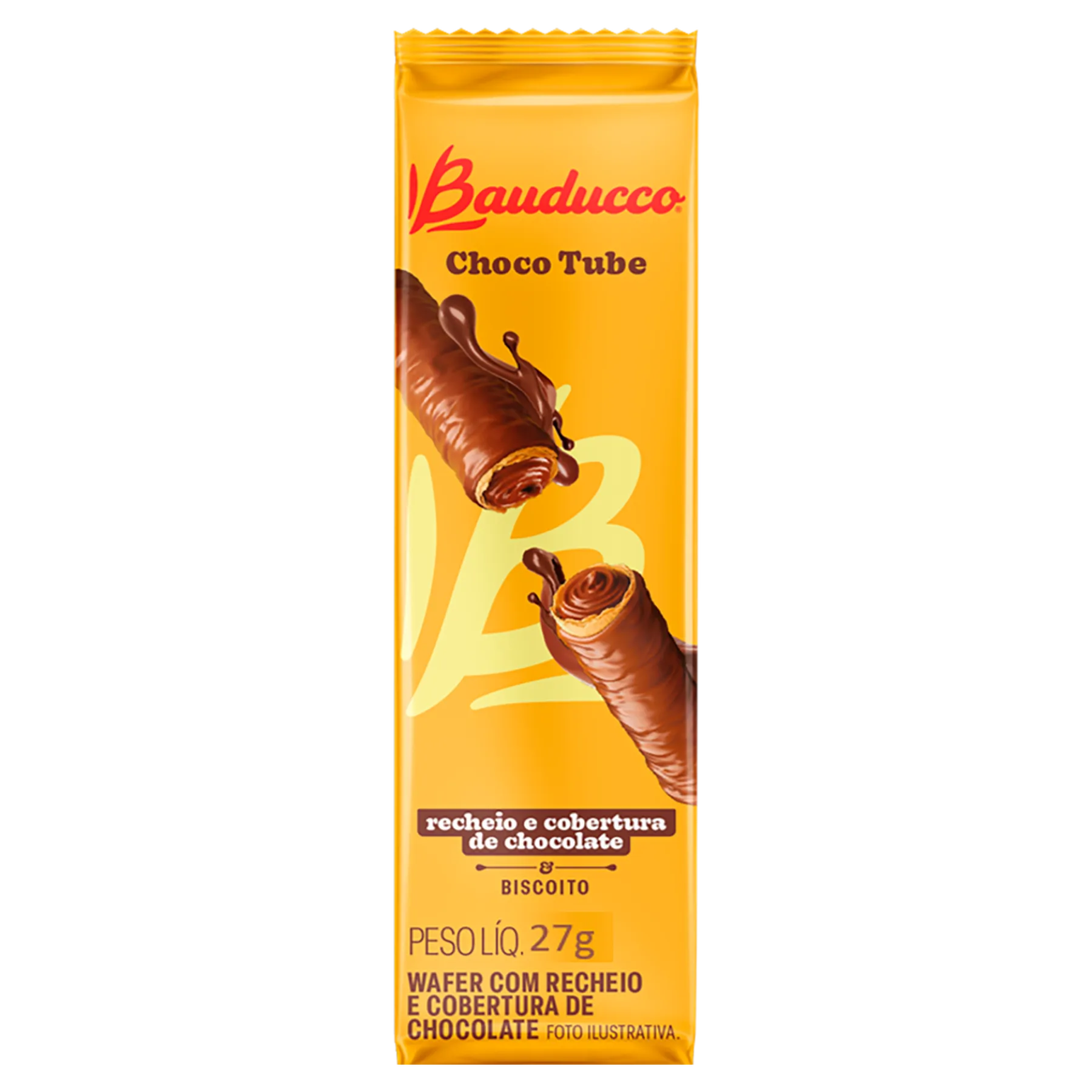 Choco Biscuit Tube Bauducco 27G
